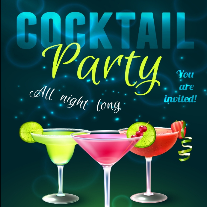 Cocktail party poster design template | PosterMyWall