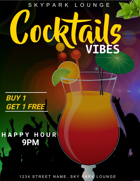 cocktail post Template | PosterMyWall