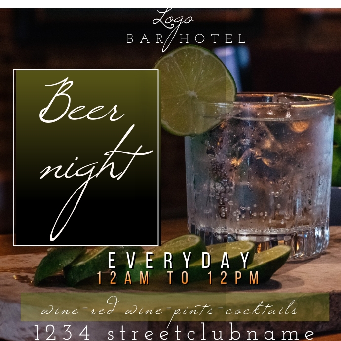 cocktail post Template | PosterMyWall