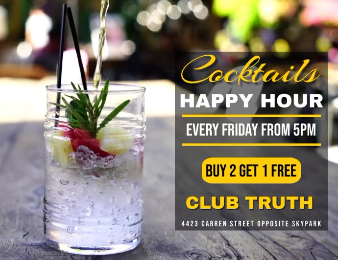 Cocktail poster Template | PosterMyWall