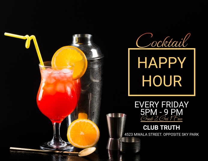 Cocktail poster Template | PosterMyWall