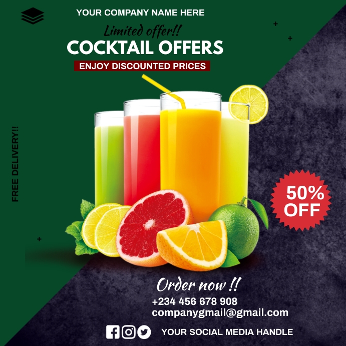 Copy of cocktail sale | PosterMyWall