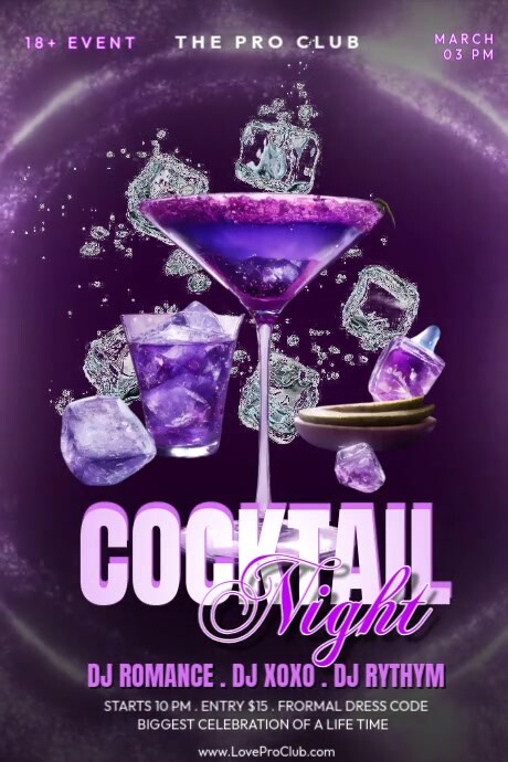 Cocktail Soiree Poster Template | PosterMyWall