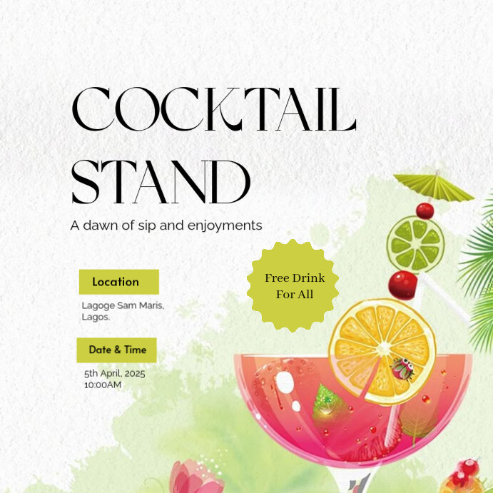 Copy of cocktail Stand | PosterMyWall