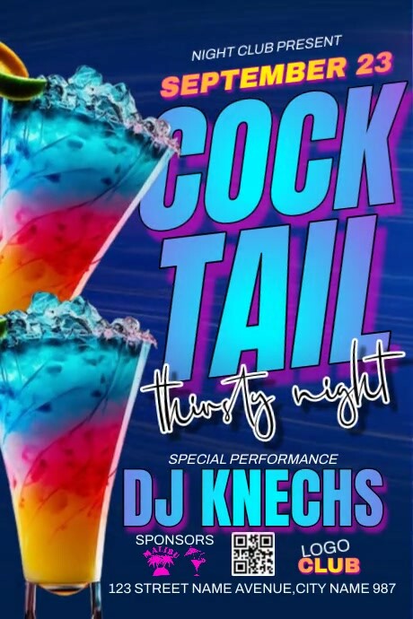 Cocktail Template Ads | PosterMyWall