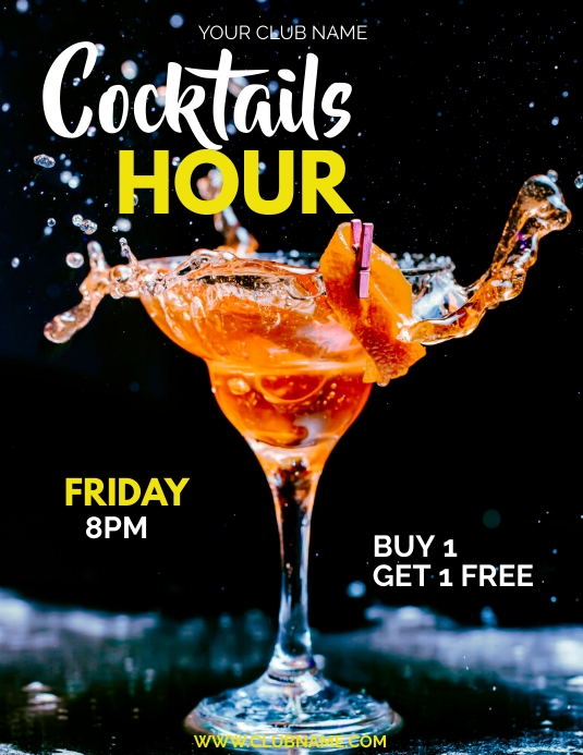 cocktails Template | PosterMyWall