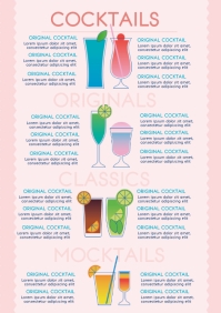 Minimal Cocktail Menu Template | PosterMyWall