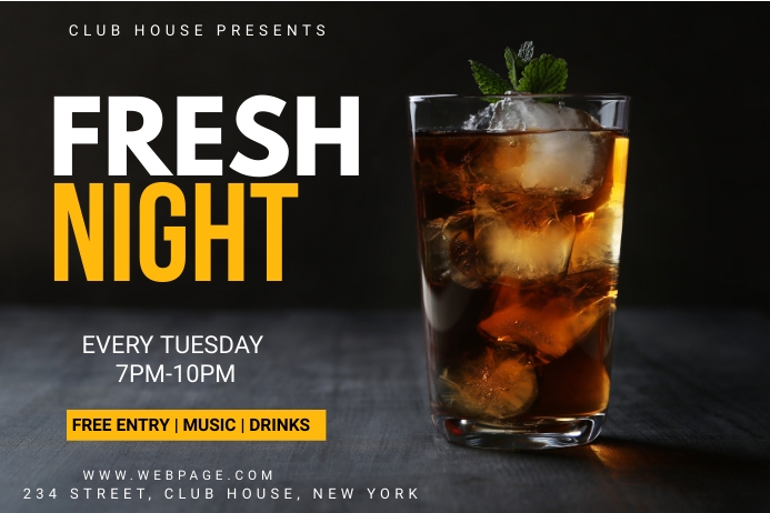 COCKTAILS POSTER Template | PosterMyWall