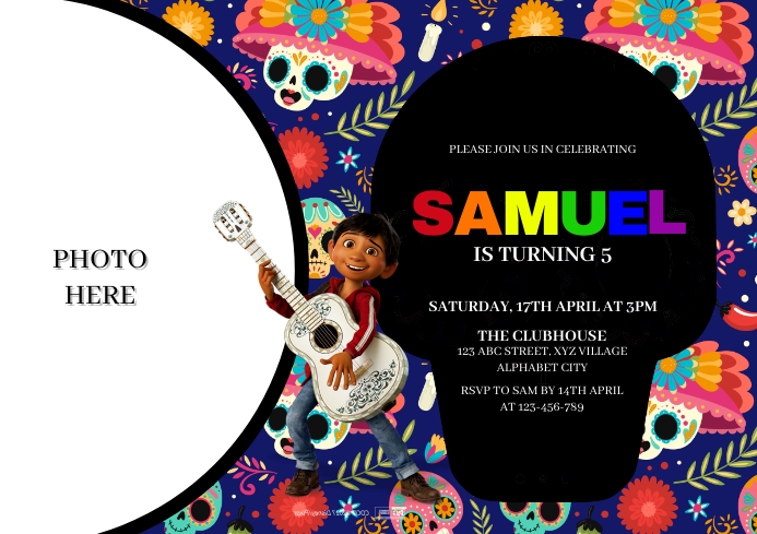 Coco Birthday Invitation Template | PosterMyWall