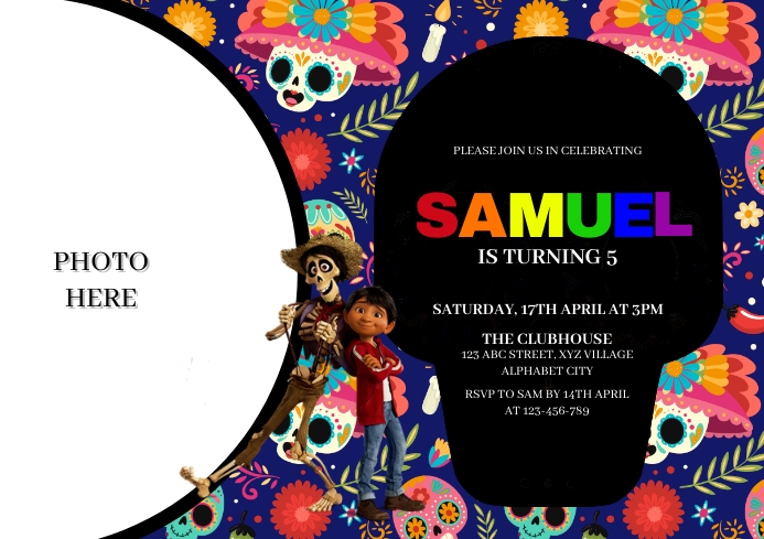 Coco Birthday Invitation Template | PosterMyWall