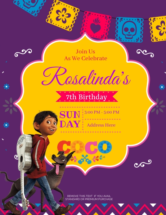 Coco Invitation Template | PosterMyWall