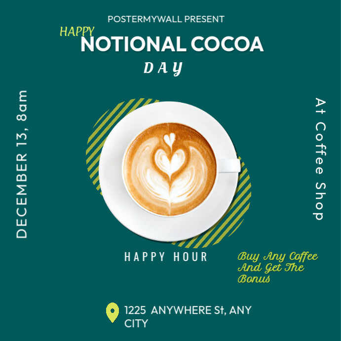 cocoa day party event template flyer | PosterMyWall