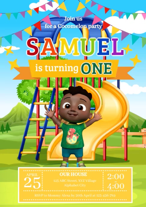 Cocomelon Birthday Invitation Template | PosterMyWall