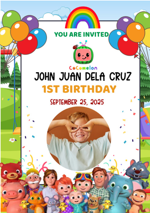 Cocomelon Birthday Invitation Template | PosterMyWall