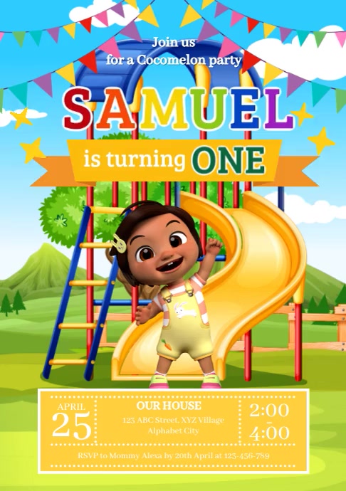 Cocomelon Birthday Invitation Template | PosterMyWall