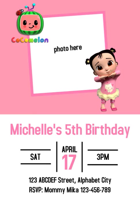 Cocomelon Birthday Invitation Template | PosterMyWall