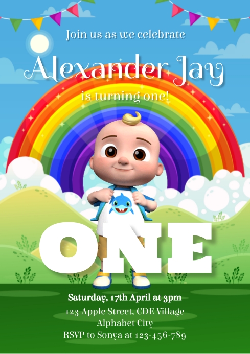 Cocomelon Birthday Invitation Template | PosterMyWall