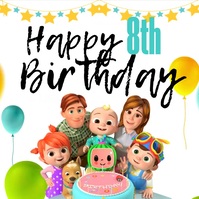 IG Post Cocomelon Online Birthday Greeting 5 Template | PosterMyWall