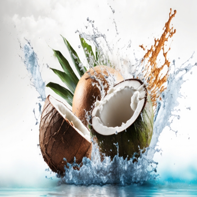 Copy of Coconut background design flyer | PosterMyWall