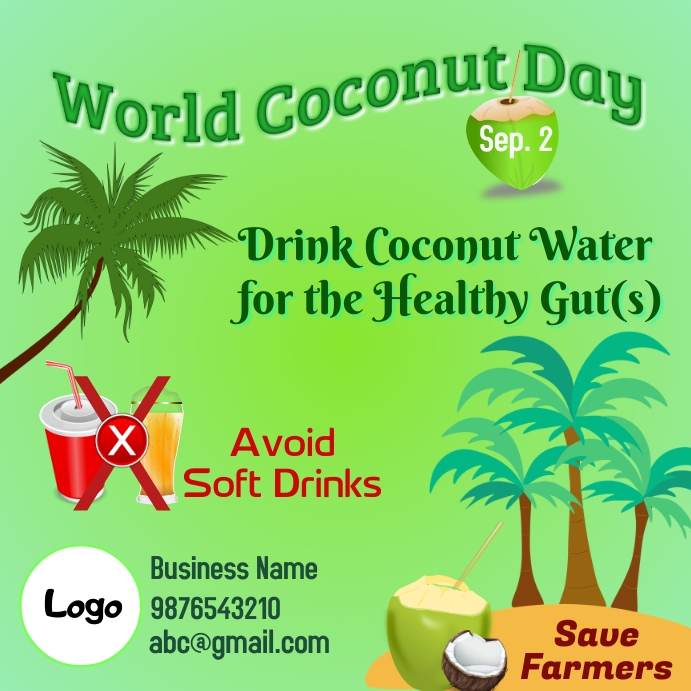 Coconut Day Template | PosterMyWall