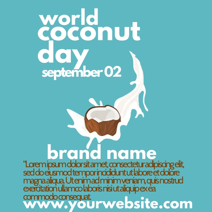 Copy of coconut day instagram post template | PosterMyWall
