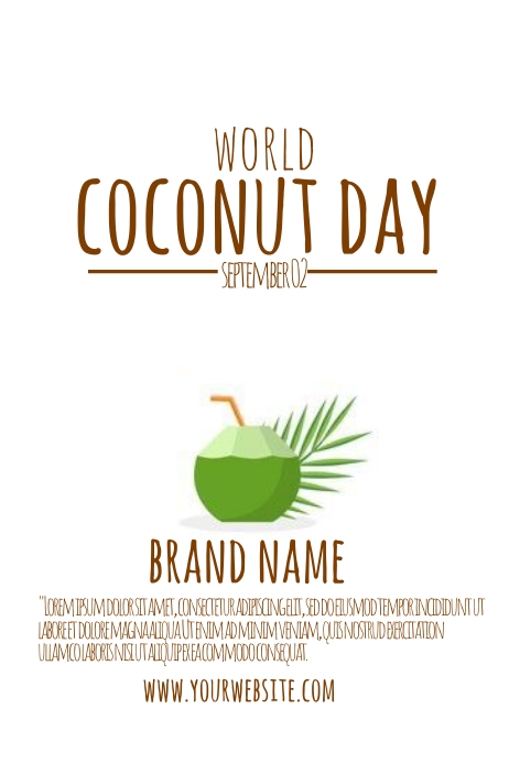 coconut day poster template | PosterMyWall