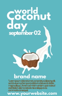 coconut day A4 template | PosterMyWall