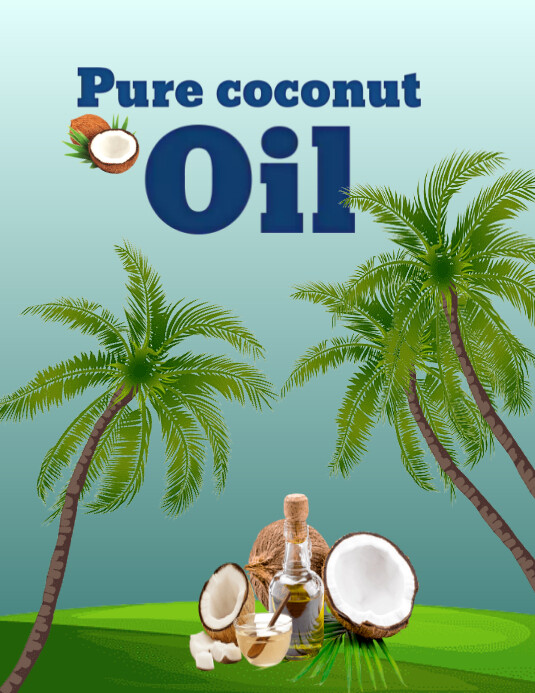 coconut oil flyer Template | PosterMyWall