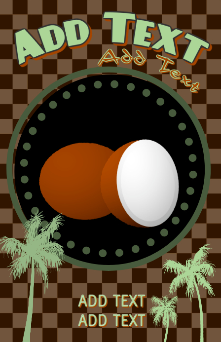 coconuts and palm trees template | PosterMyWall