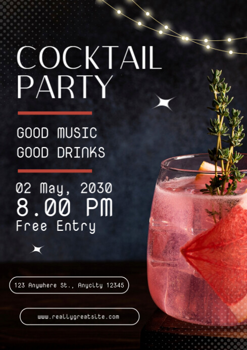 Coctails Party Template | PosterMyWall