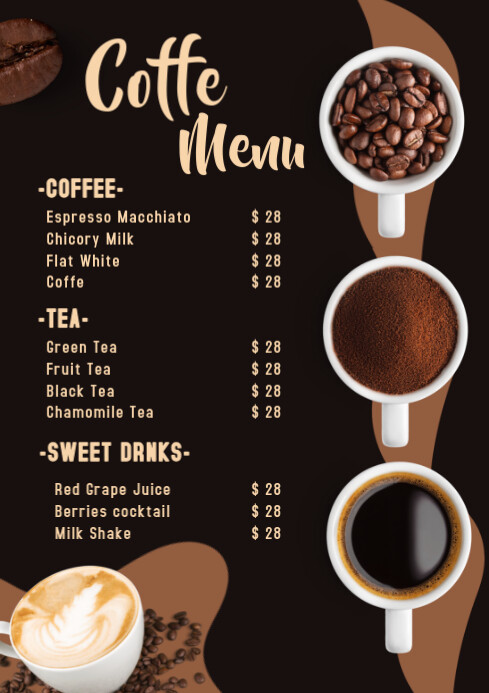 Copy of coffe menu | PosterMyWall