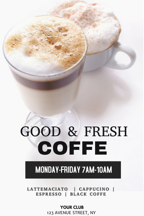 Coffe menu flyer template | PosterMyWall