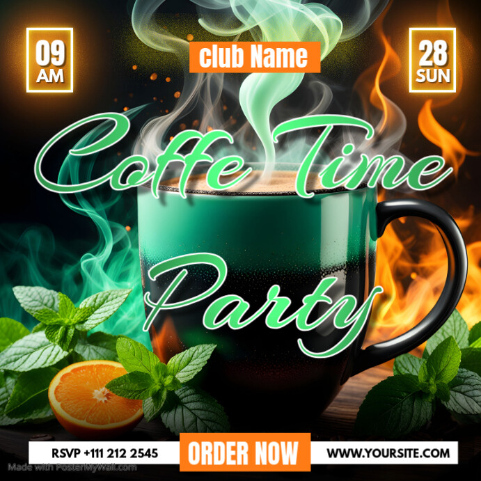 COFFE TIME Template | PosterMyWall