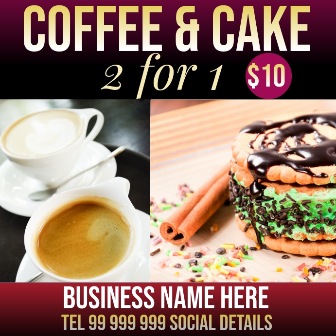 Copy of coffee & cake | PosterMyWall