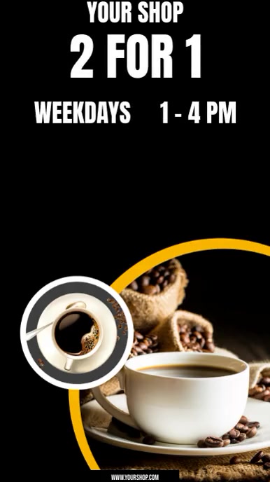 Copy of COFFEE 2 FOR 1 INSTAGRAM | PosterMyWall