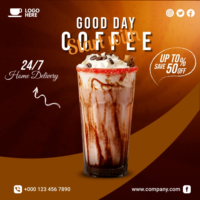 Coffee Ads Template | PosterMyWall