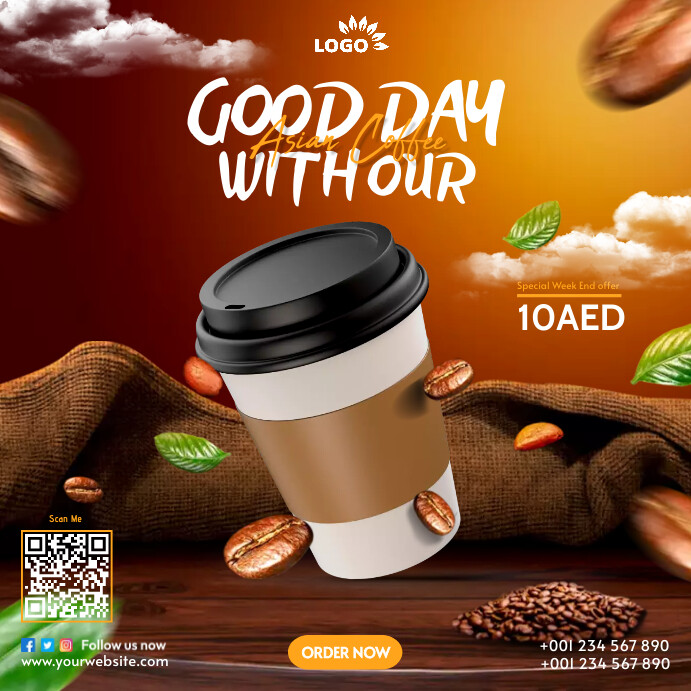 Copy of COFFEE ADS POSTER DESIGN | PosterMyWall