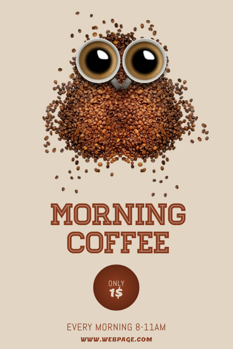Coffee Advertising Offer Sale Morning Flyer Template | PosterMyWall
