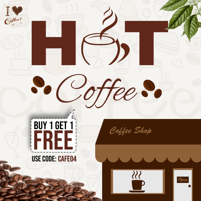 Coffee advertising template | PosterMyWall