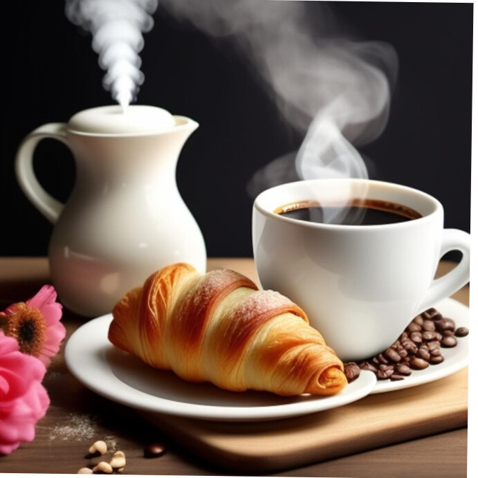 Coffee and bread template. | PosterMyWall