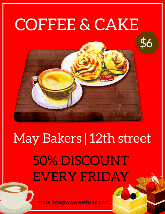 Copy of coffee and cake | PosterMyWall