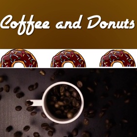 Coffee and Donuts Template | PosterMyWall