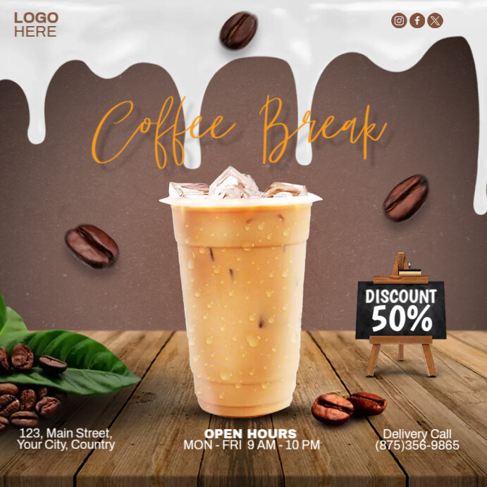 Coffee Break Ads Template | PosterMyWall