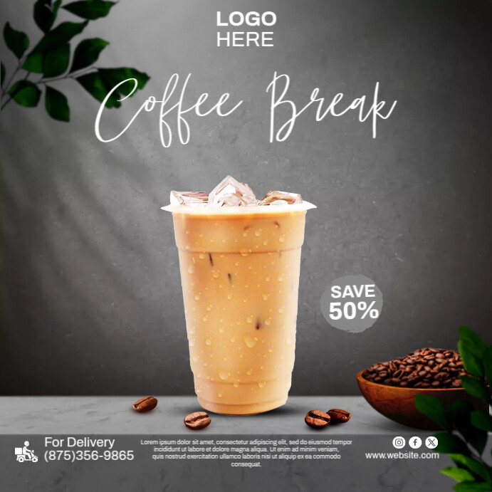 Coffee Break Ads Template | PosterMyWall