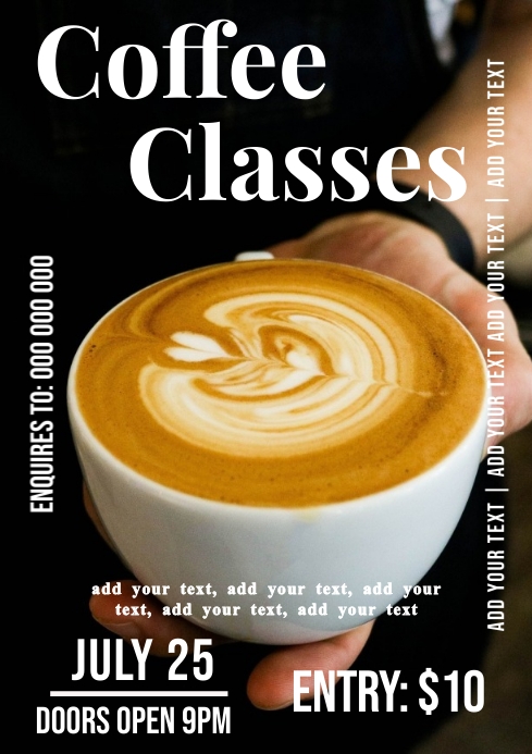 Coffee classes Template | PosterMyWall