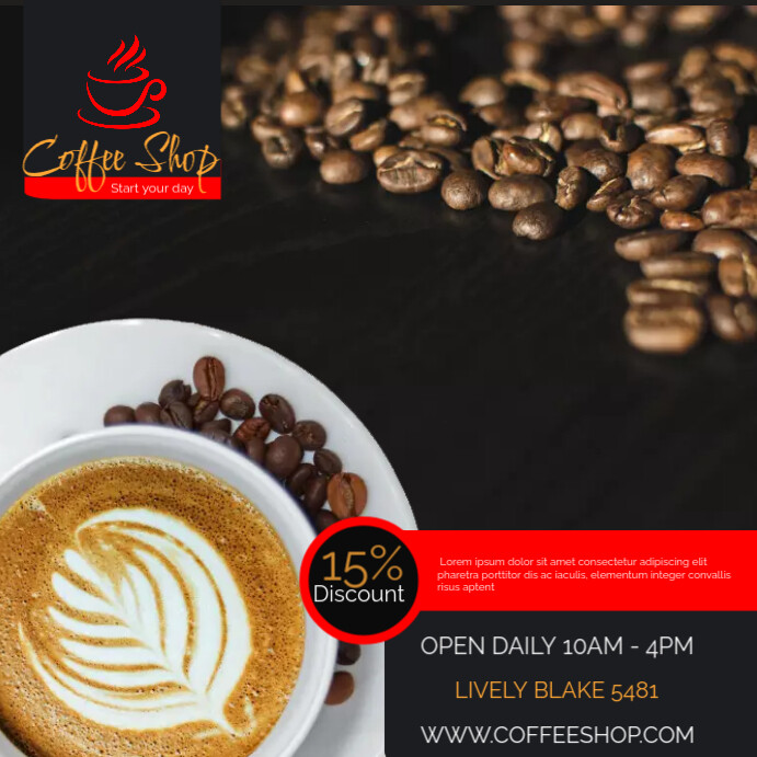 Coffee Templat | PosterMyWall