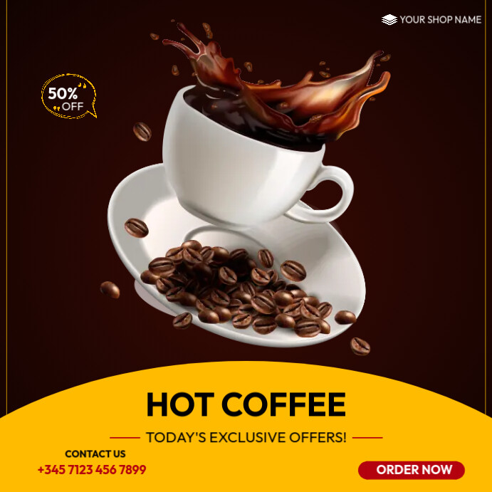 Plantilla de Café | PosterMyWall