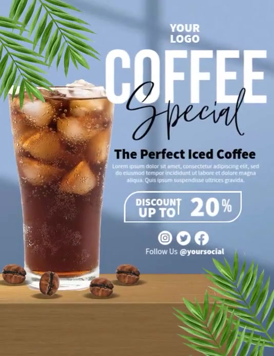 Coffee Drink Ads Template | PosterMyWall