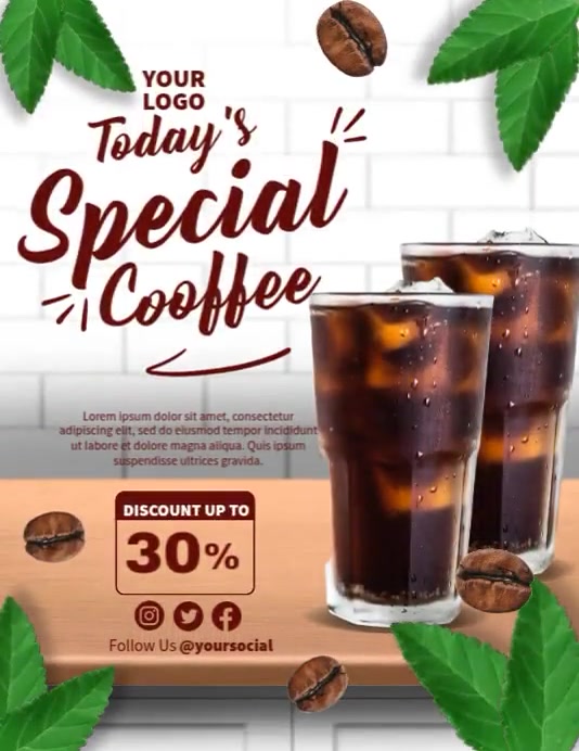 Coffee Drinks Ads Template | PosterMyWall