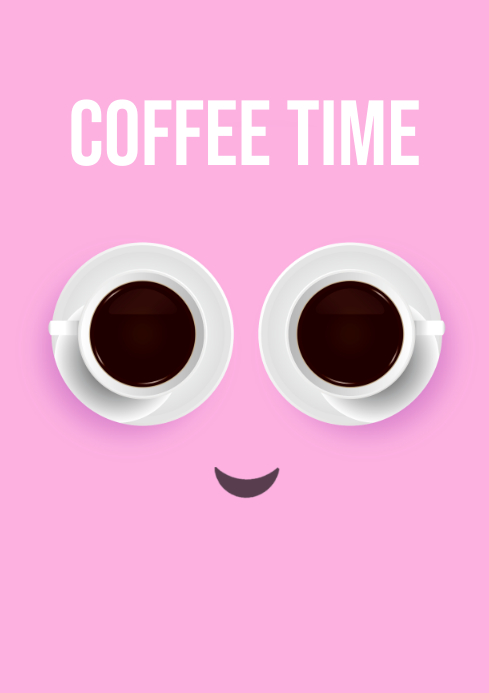 coffee face poster flyer template | PosterMyWall